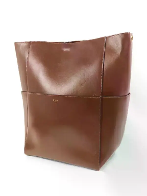 Celine Sangle Bucket Large Shoulder Bag - Brown