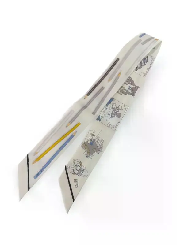 Hermès Silk Scarf - White