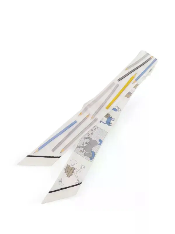 Hermès Silk Scarf - White