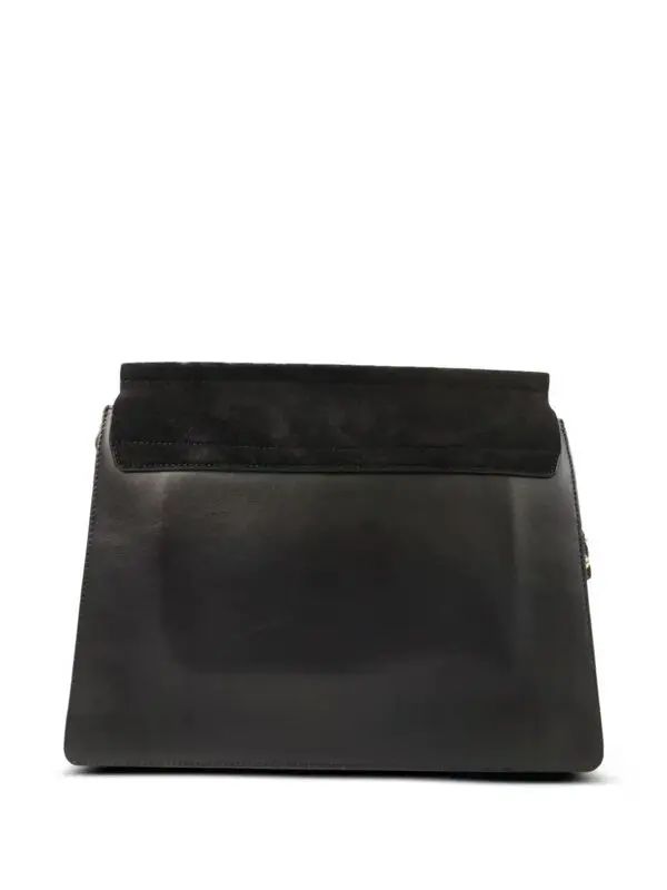 Chloé Faye Shoulder Bag With Ring And Chain Detail - Black