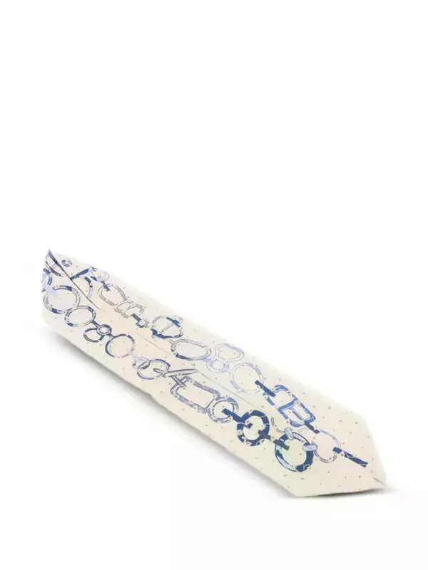 Hermès Twilly Embroidered Scarf - Blue