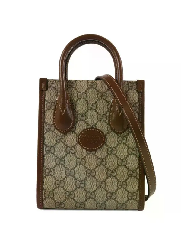 Gucci Gg Supreme Mini Tote Bag - Neutrals
