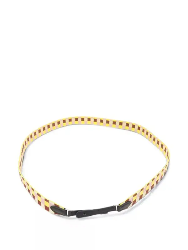 Hermès Check-pattern Canvas Shoulder Strap