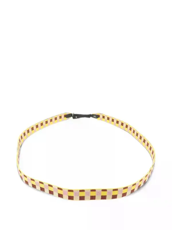 Hermès Check-pattern Canvas Shoulder Strap