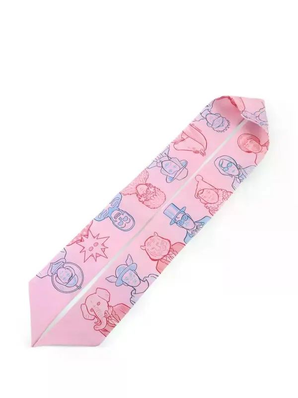 Hermès Twilly Printed Scarf - Pink