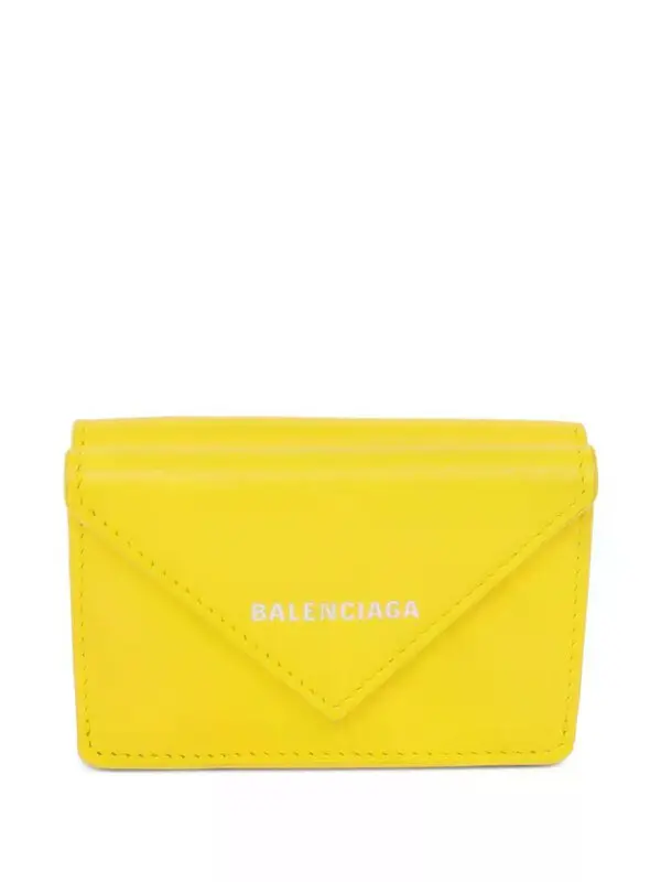 Balenciaga Tri-fold Wallet - Yellow