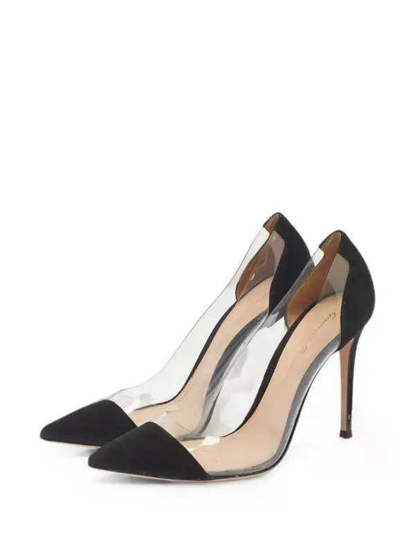 GIANVITO ROSSI Plexi Pointed-toe Pumps - Black