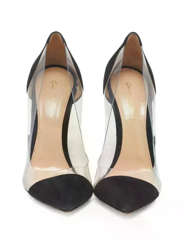 GIANVITO ROSSI Plexi Pointed-toe Pumps - Black