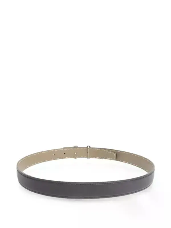 Hermès Epsom Swift Leather Belt With Beaded H Buckle