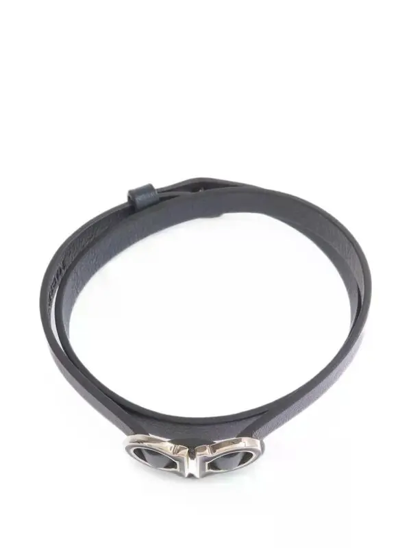 FERRAGAMO Gancini Leather Bracelet