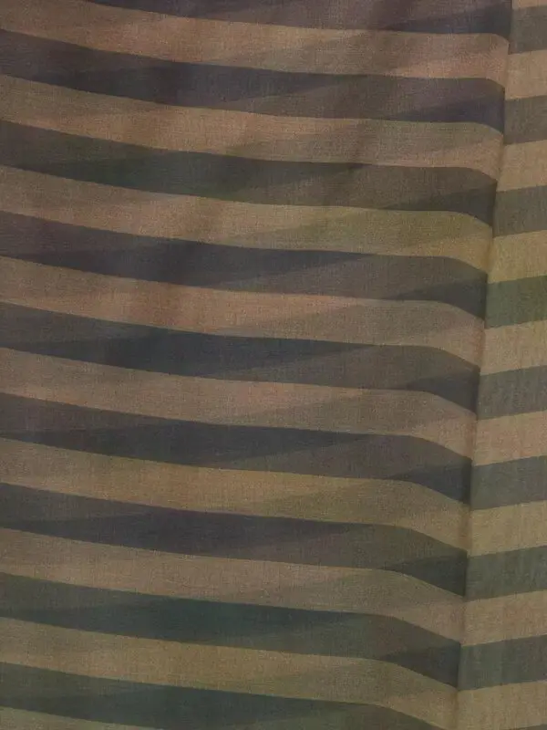 Brunello Cucinelli Striped Draped Maxi Skirt - Brown
