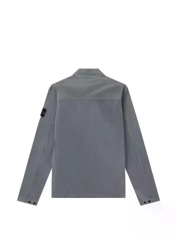 Stone Island Logo-patch Zip-up Shirt