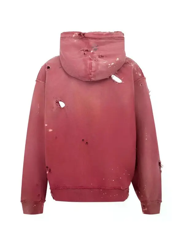 SATOSHI NAKAMOTO Distressed Logo Print Hoodie