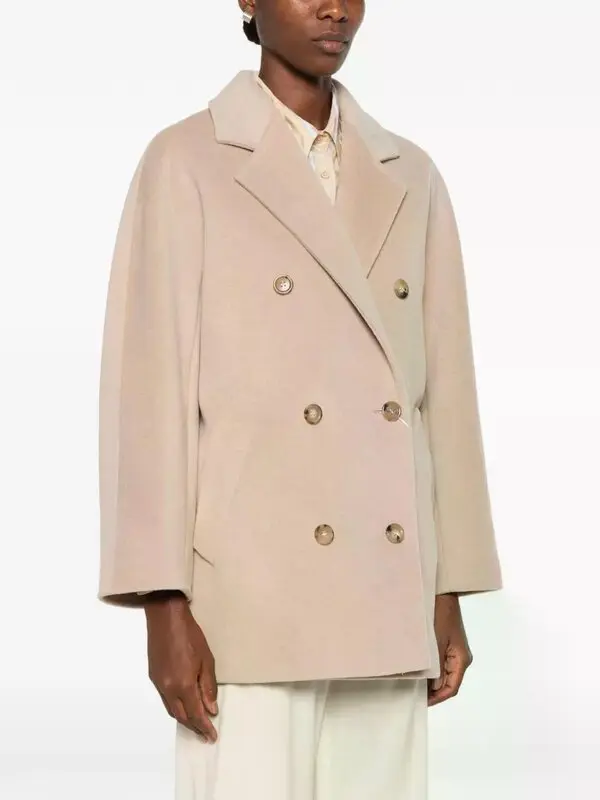 Max Mara Double-breasted Notched Lapel Coat