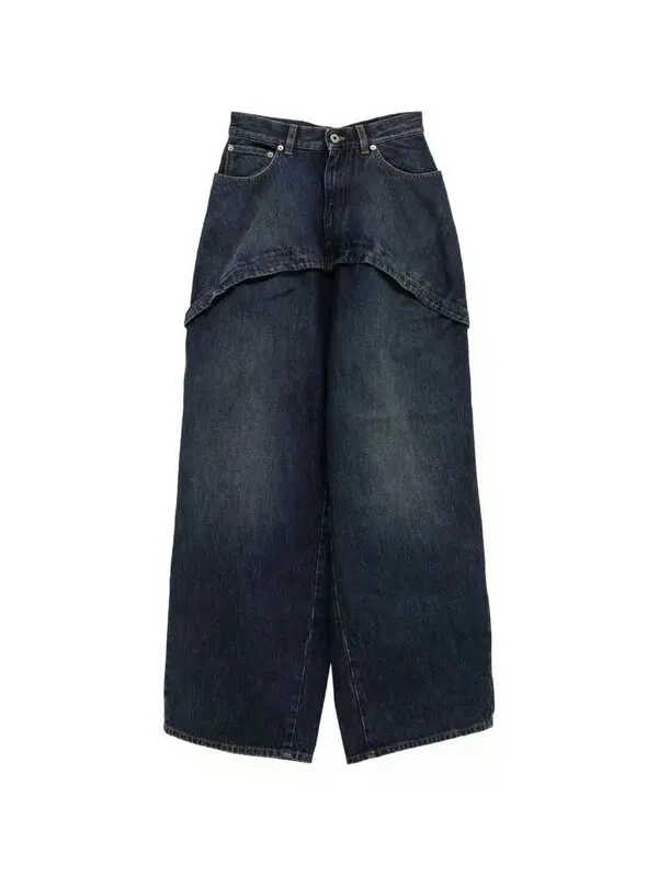 Loewe Layered Detail Wide-leg Jeans
