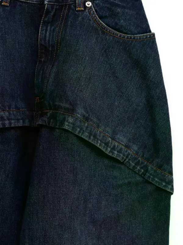 Loewe Layered Detail Wide-leg Jeans