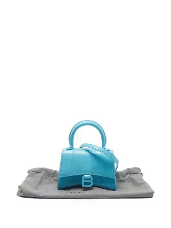 Balenciaga Mini Hourglass Tote Bag - Blue