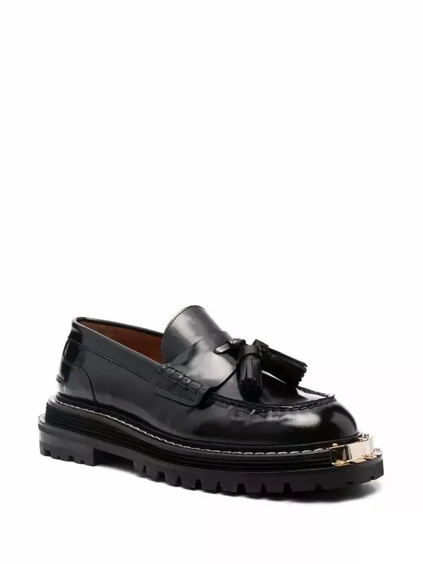 Sandro Leather Chunky Sole Loafers