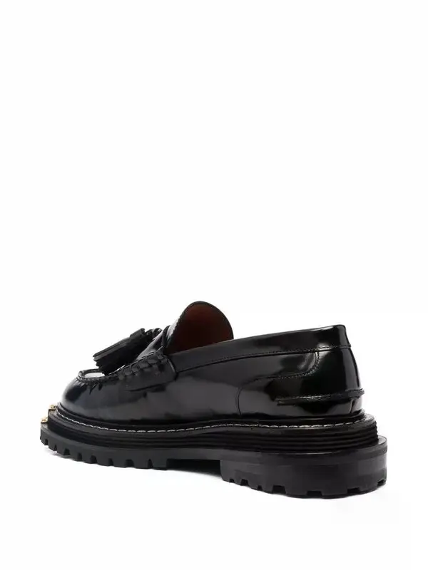 Sandro Leather Chunky Sole Loafers