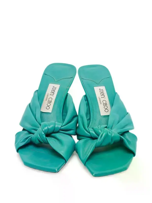 JIMMY CHOO Avenue Knotted Slide Sandals