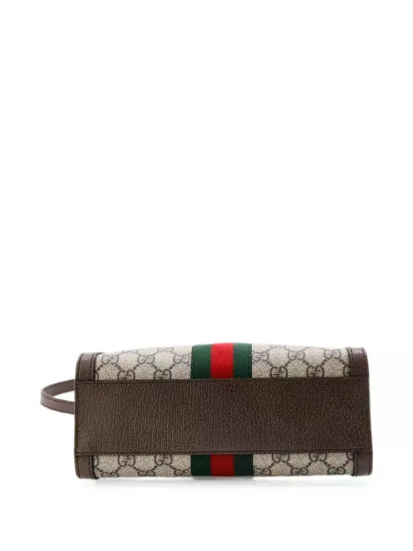 Gucci Ophidia Top Handle Gg Coated Canvas Small Tote Bag - Brown