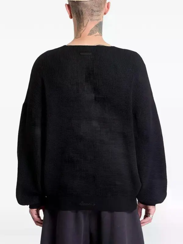 Fear Of God Waffle-knit Crew Neck Sweater