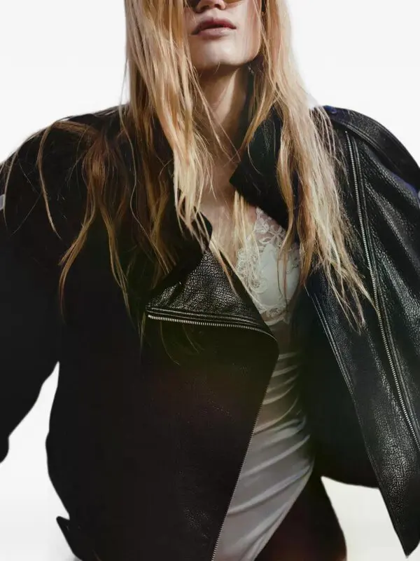 DUCIE Serpa Grained Calf Leather Jacket