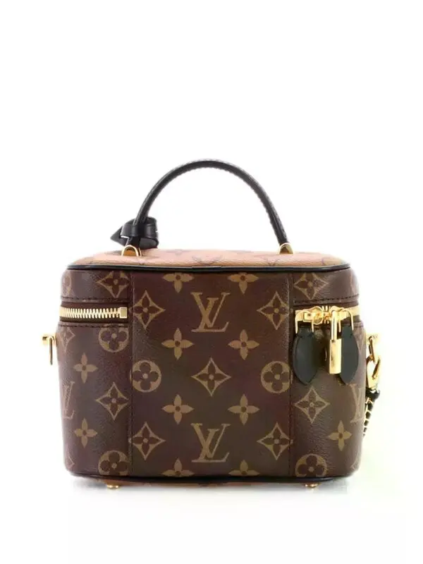 LOUIS VUITTON Reverse Monogram Canvas Pm Satchel Handbag - Brown