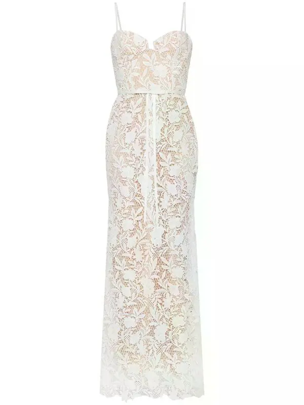 Marchesa Floral-lace Mermaid Gown