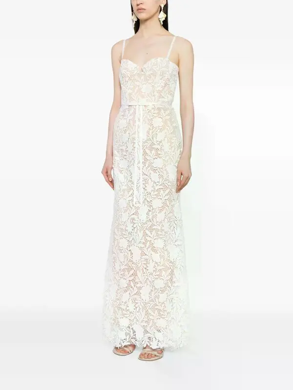 Marchesa Floral-lace Mermaid Gown