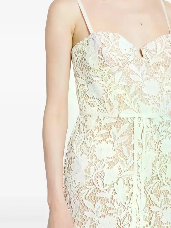 Marchesa Floral-lace Mermaid Gown