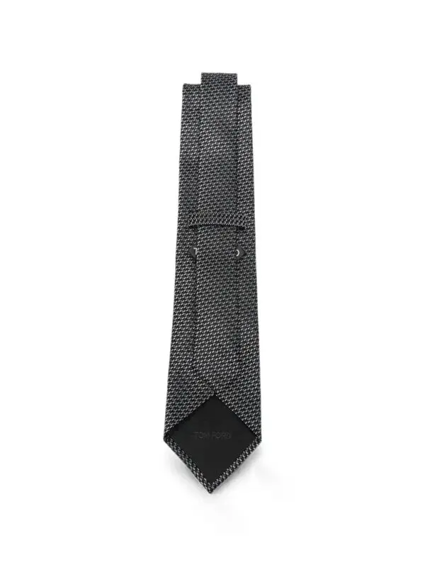 TOM FORD Patterned Silk Neck Tie - Black
