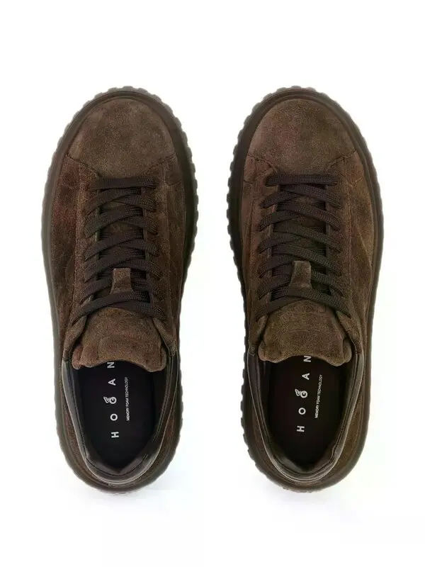 Hogan H-stripes Suede Sneakers - Brown
