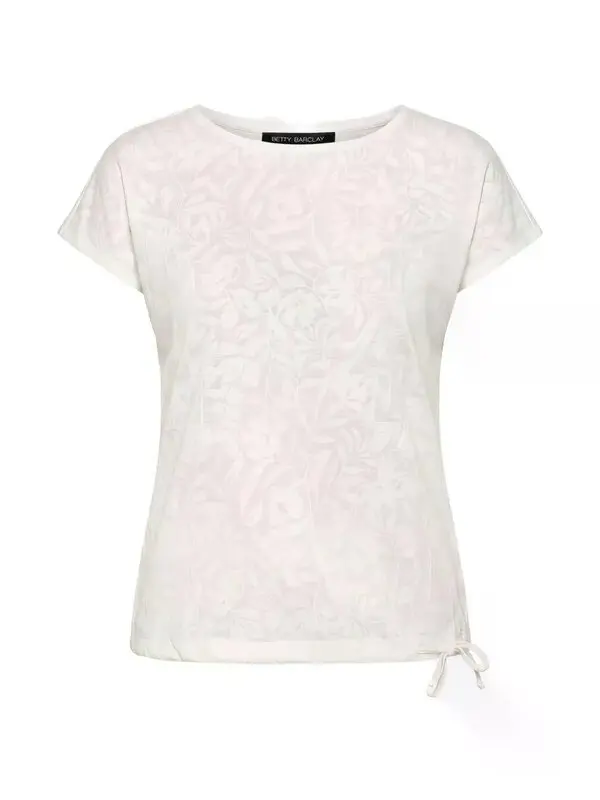 BETTY BARCLAY Floral Print Burnout T-shirt