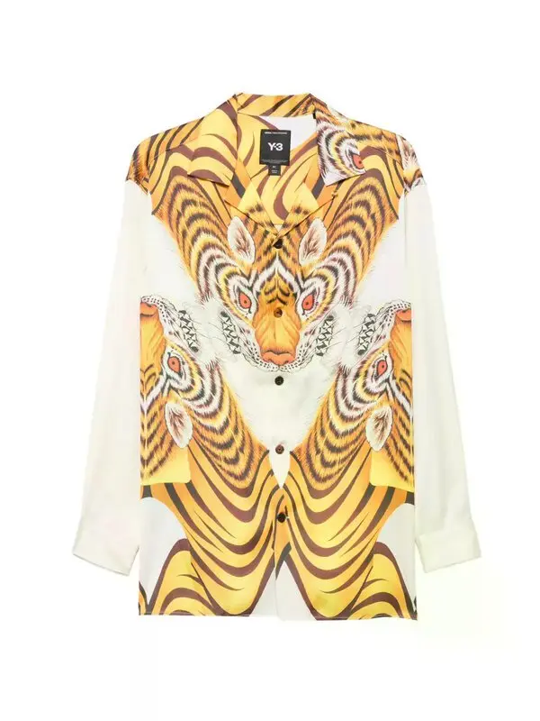 Y3 Tiger-print Buttoned Shirt