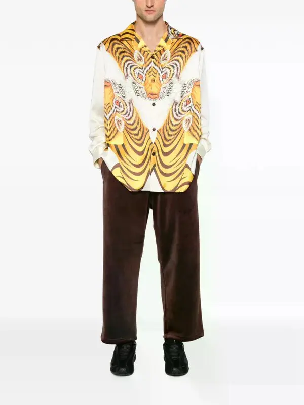 Y3 Tiger-print Buttoned Shirt