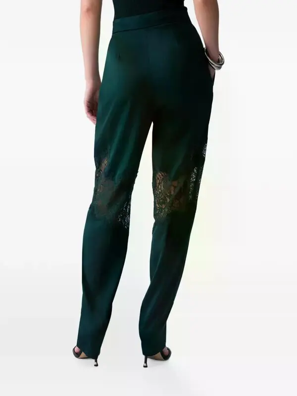 Liu Jo Satin Trousers With Lace Inserts