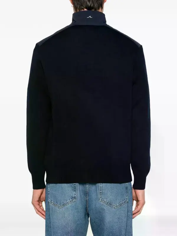Paul & Shark Quarter-zip Panelled Sweater