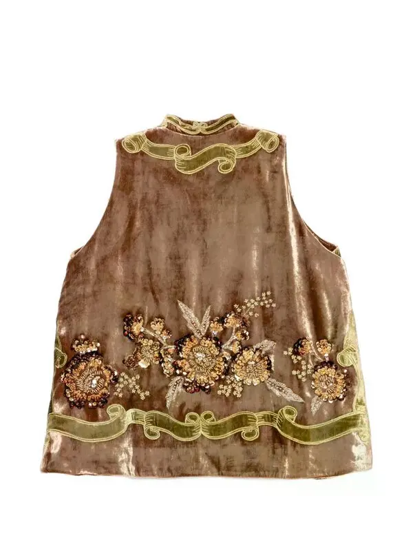 Biyan Sequin-embellished Velvet Waistcoat