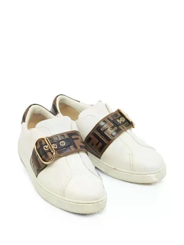 Fendi Ff Leather Sneakers