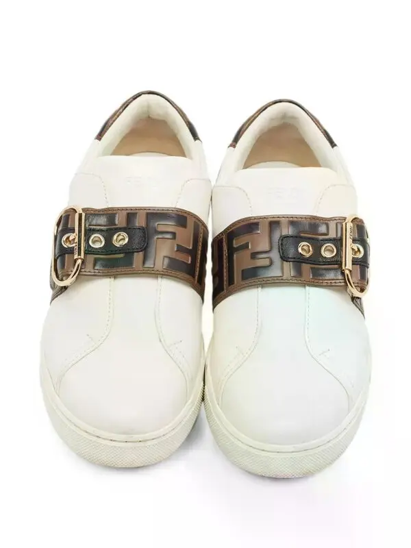 Fendi Ff Leather Sneakers