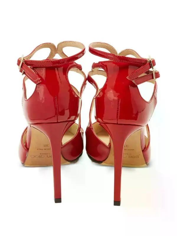 JIMMY CHOO Lancer Patent Leather Stiletto Pumps - Red