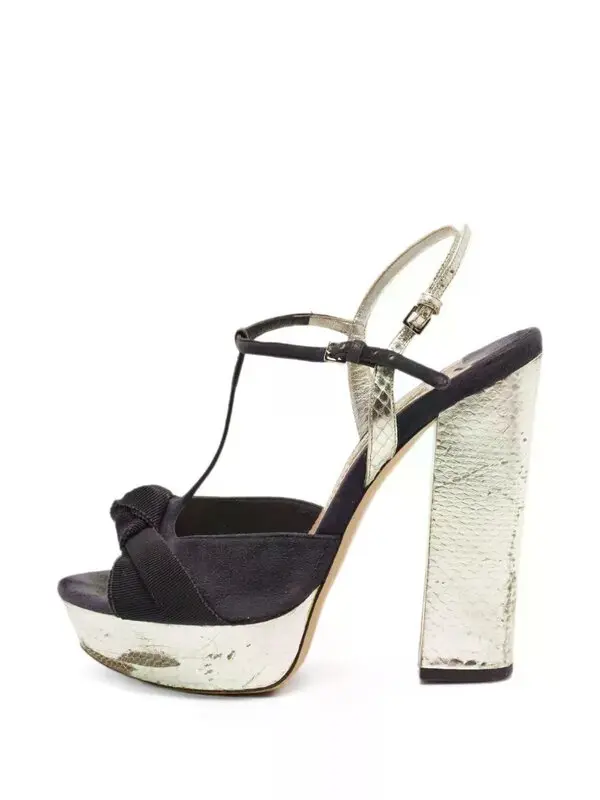 Miu Miu Leather Platform Sandals