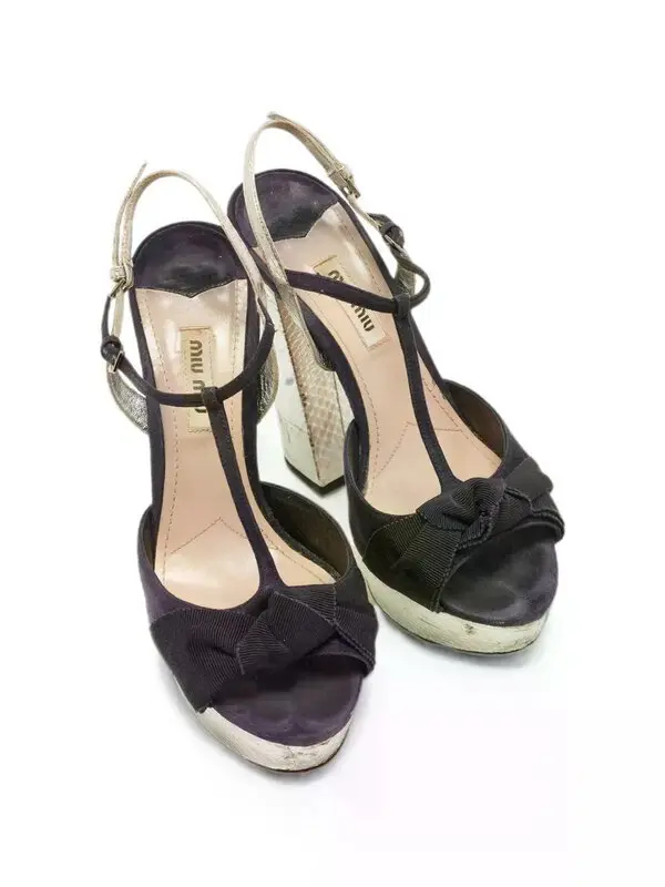 Miu Miu Leather Platform Sandals