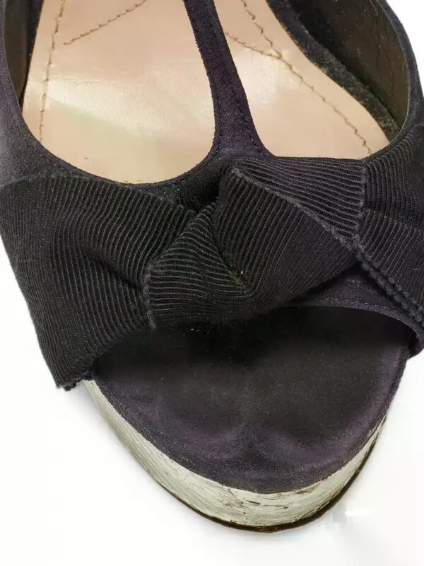 Miu Miu Leather Platform Sandals