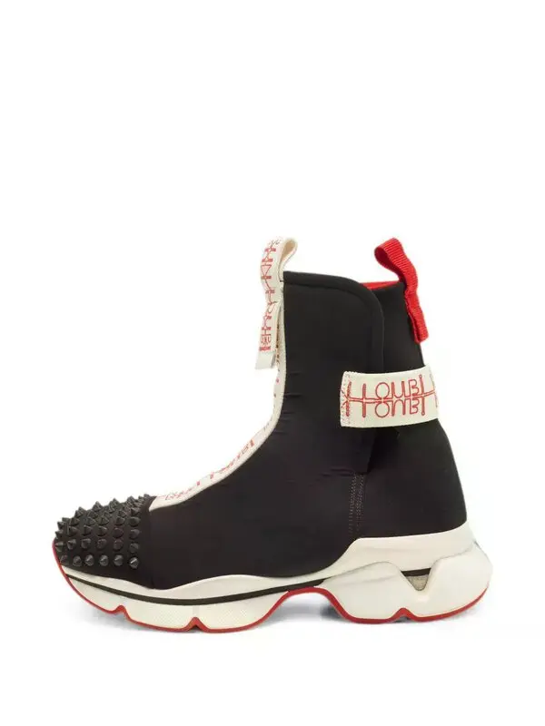 CHRISTIAN LOUBOUTIN Run Loubi High-top Sneakers With Stud Detailing