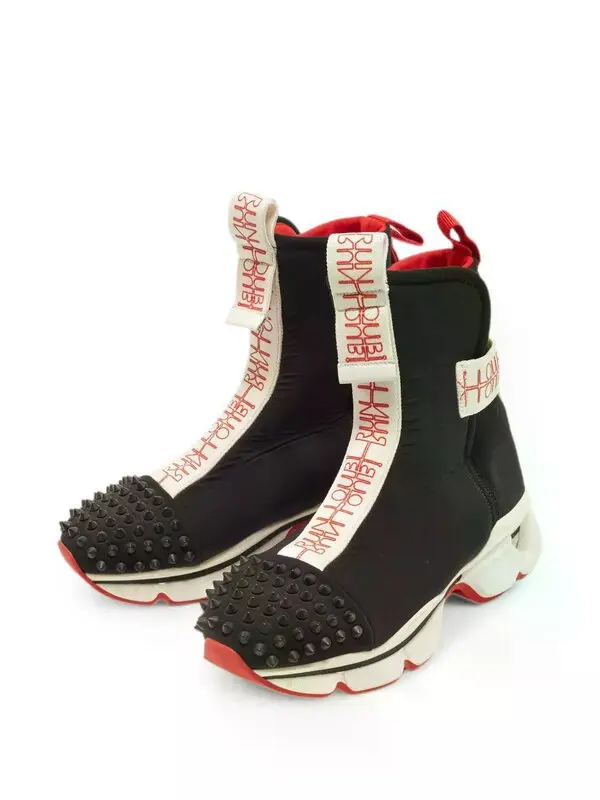 CHRISTIAN LOUBOUTIN Run Loubi High-top Sneakers With Stud Detailing