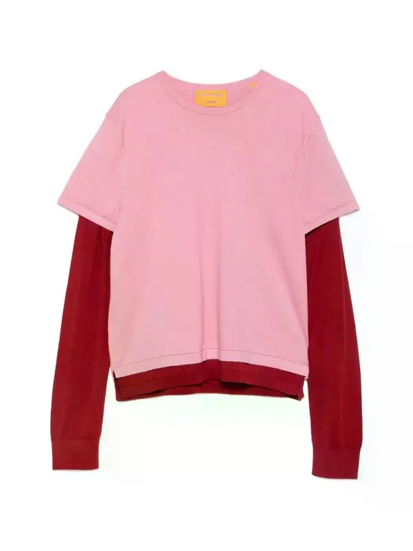 Guest In Residence Layered Crew Neck Sweater