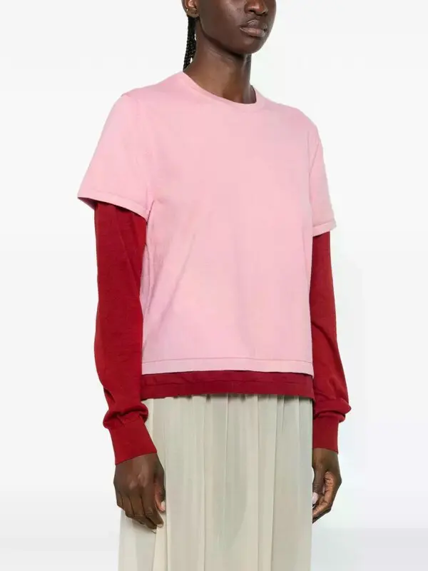 Guest In Residence Layered Crew Neck Sweater