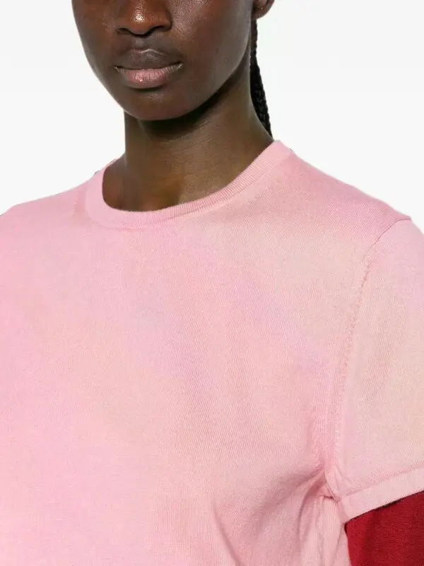 Guest In Residence Layered Crew Neck Sweater